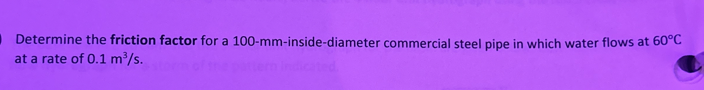 Solved Water flows from a reservoir at a rate of 2.5 ﻿cfs | Chegg.com