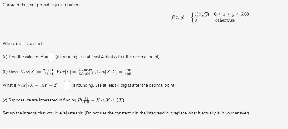 Solved Consider the joint probability | Chegg.com