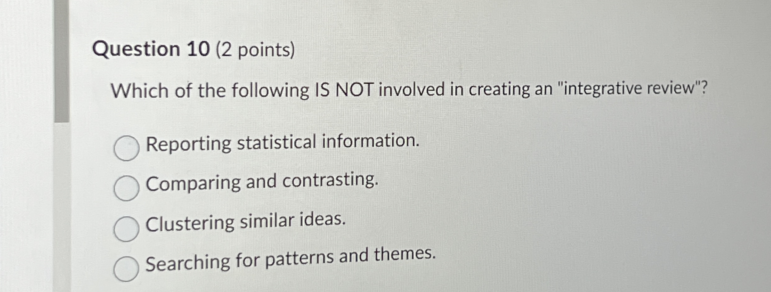 Solved Question 10 (2 ﻿points)Which of the following IS NOT | Chegg.com
