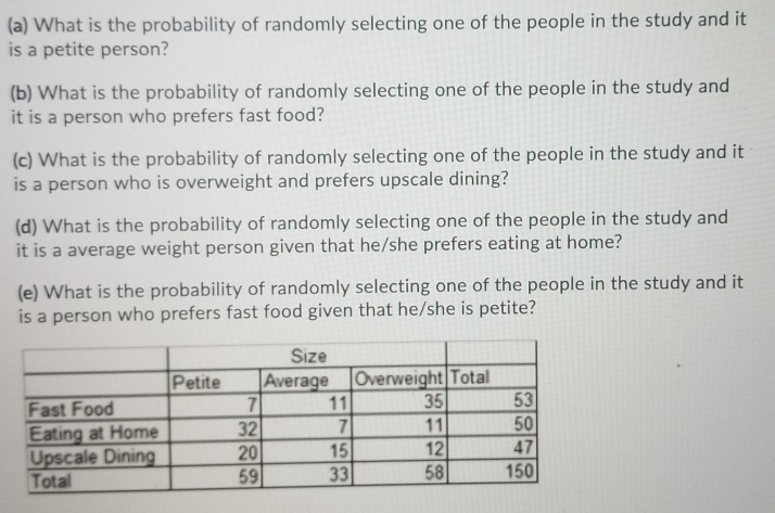 Solved (a) What is the probability of randomly selecting one | Chegg.com