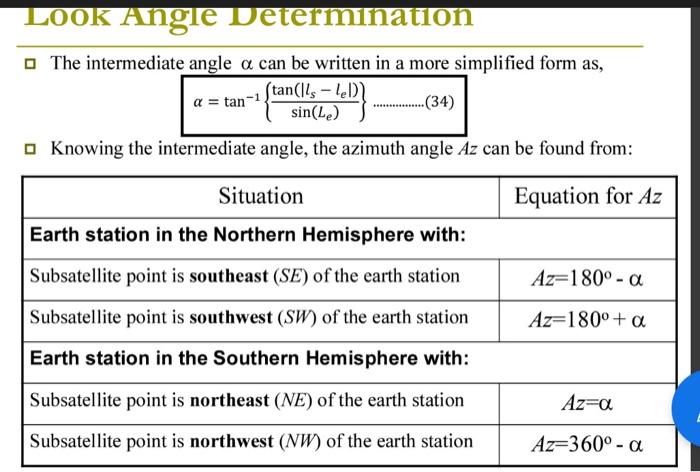 satellite communication subjectDevelop an excel sheet | Chegg.com