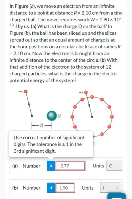 Solved In Figure (a), we move an electron from an infinite | Chegg.com