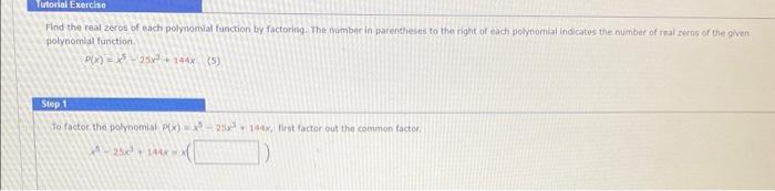 Solved Find the real zeros of each polynomial function by | Chegg.com