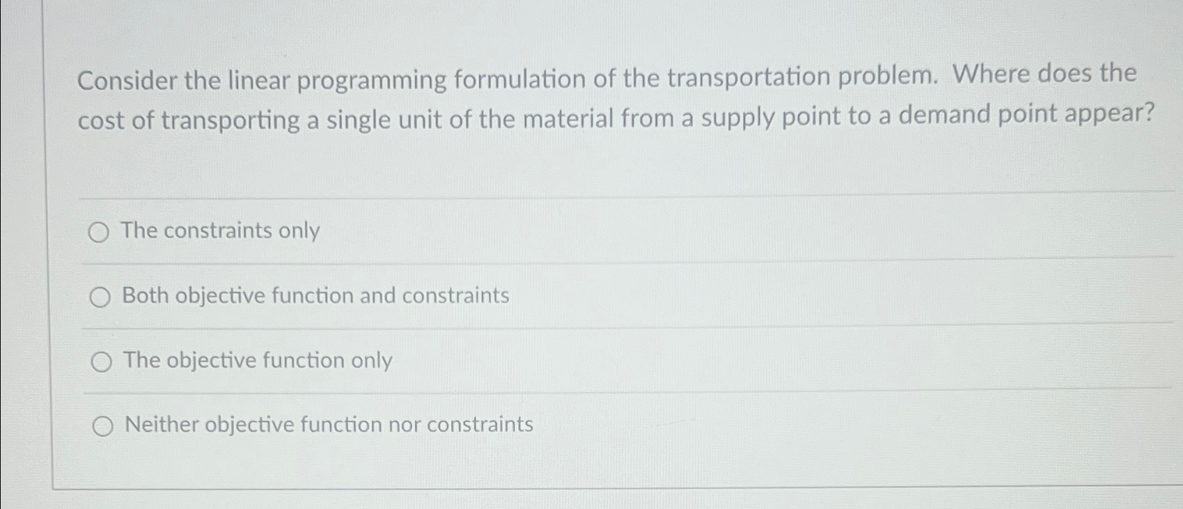 Solved Consider The Linear Programming Formulation Of The 3768