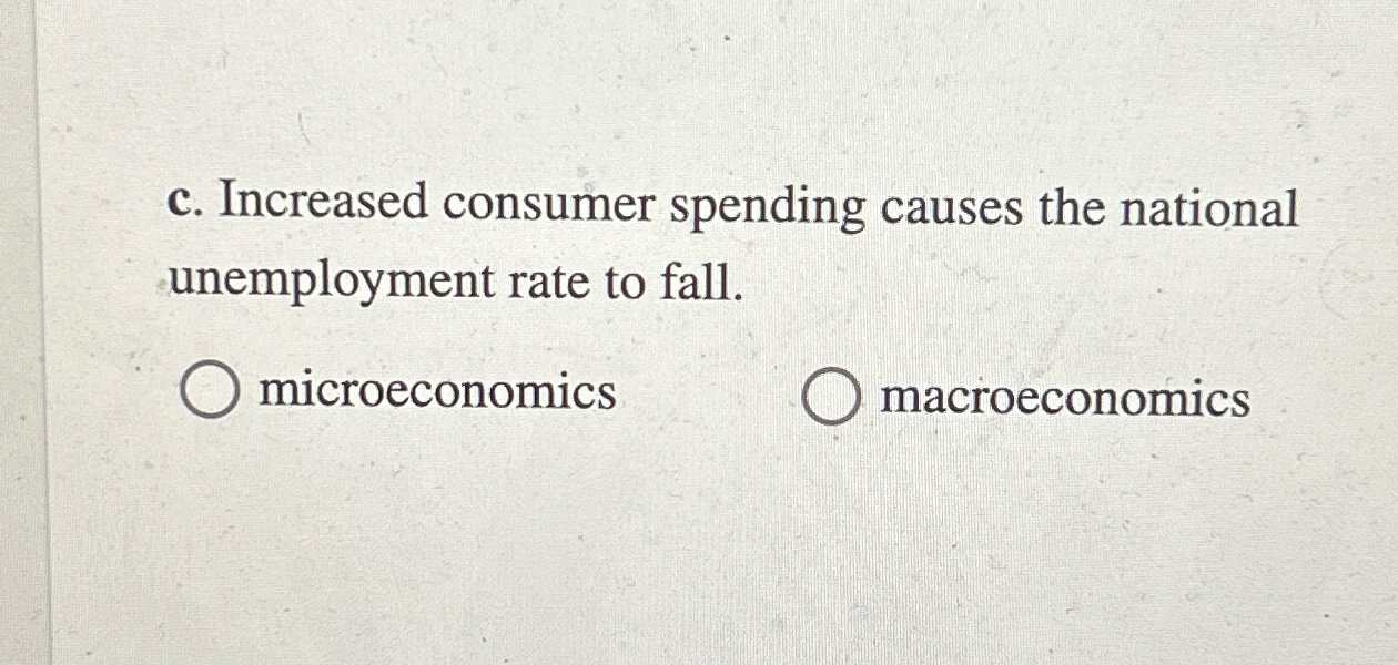 Solved c. ﻿Increased consumer spending causes the national | Chegg.com