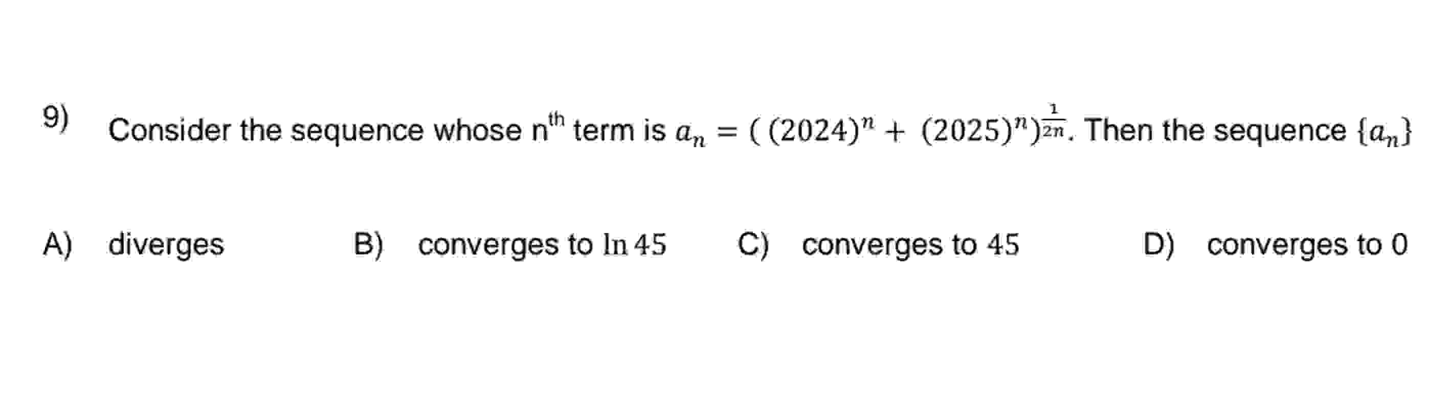 Solved Consider the sequence whose nth ﻿term is | Chegg.com