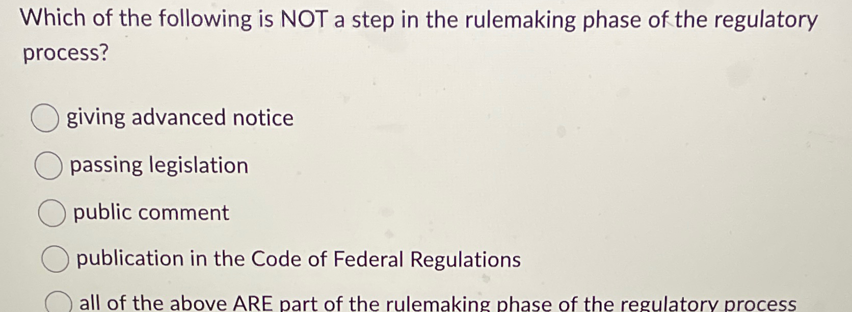 Solved Which of the following is NOT a step in the | Chegg.com