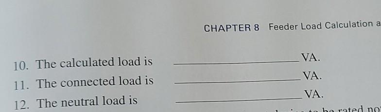 226 CHAPTER 8 Feeder Load Calculation and | Chegg.com