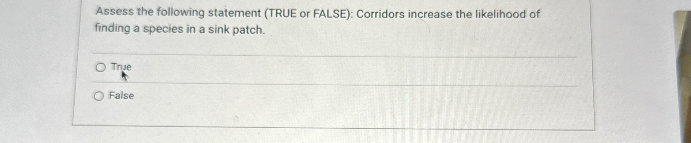 Solved Assess the following statement (TRUE or FALSE): | Chegg.com