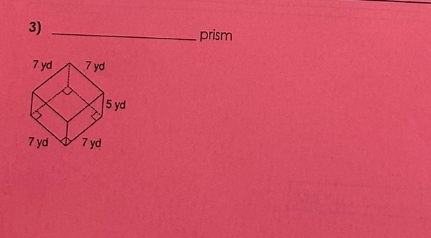 Solved 3) ____________ ﻿prismLSA=TSA= | Chegg.com