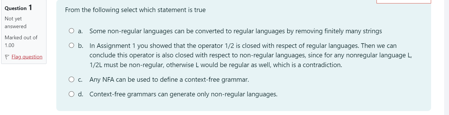 Solved From the following select which statement is truea. | Chegg.com Solved From the following select which statement is truea. | Chegg.com