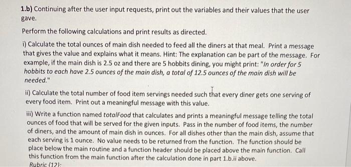 Solved 1.a) In your main function, start by declaring the | Chegg.com