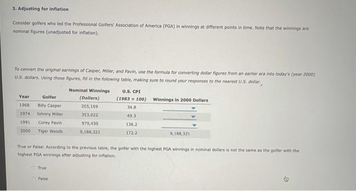 Solved 1. Calculating inflation using a simple price index | Chegg.com