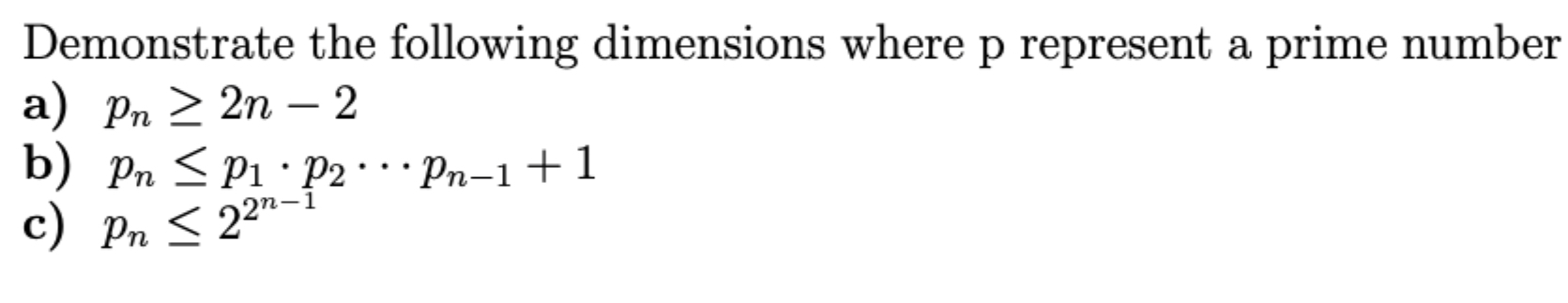 Solved Demonstrate the following dimensions where p | Chegg.com