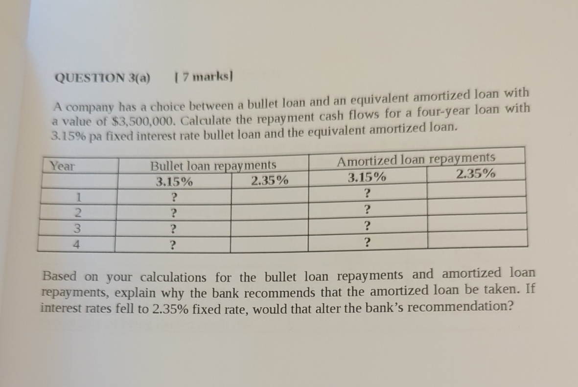 Solved QUESTION 3(a)| 7 ﻿marksA company has a choice between | Chegg.com
