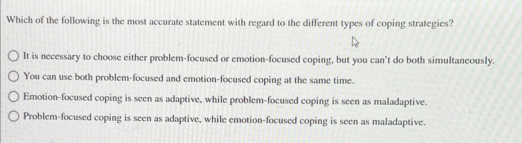 Solved Which of the following is the most accurate statement | Chegg.com