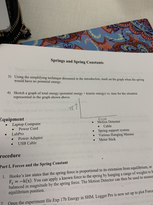 Solved Springs and Spring Constants 3) Using the simplifying | Chegg.com