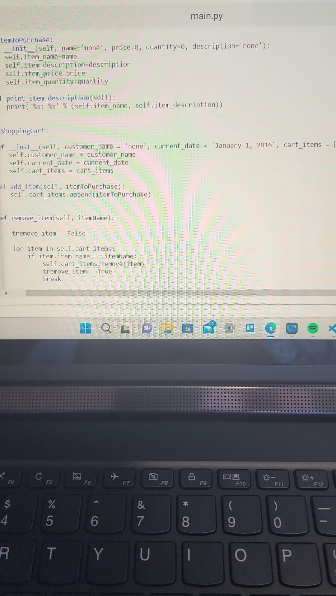 main.py temTopurchase: | Chegg.com