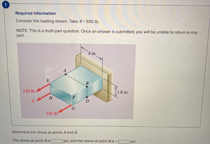 Solved ! Required information Consider the loading shown. | Chegg.com