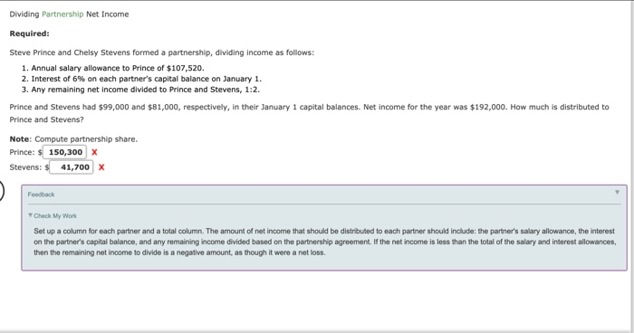 Solved Dividing Partnership Net Income Required: Steve | Chegg.com