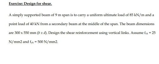 Solved How to design the shear with vertical link using all | Chegg.com
