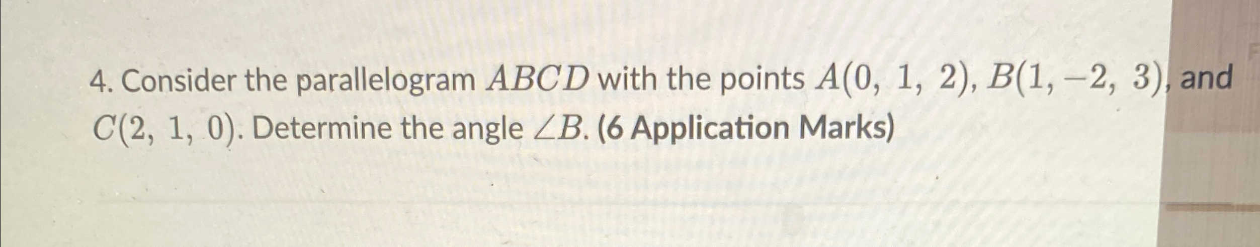 Solved Consider the parallelogram ABCD with the points | Chegg.com