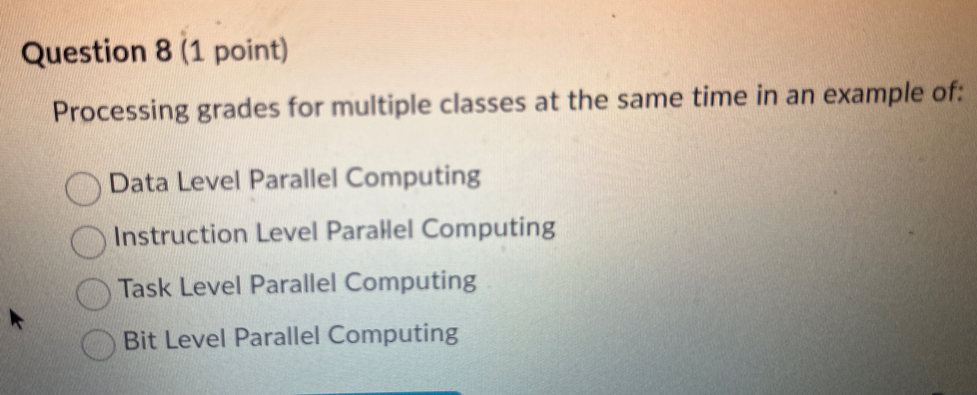 Solved Question 8 (1 ﻿point)Processing grades for multiple | Chegg.com