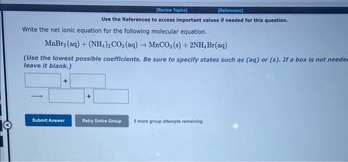 Solved Use the References to access important values if | Chegg.com