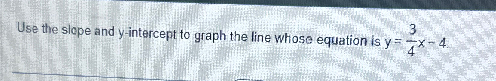 Solved Use the slope and y-intercept to graph the line whose | Chegg.com