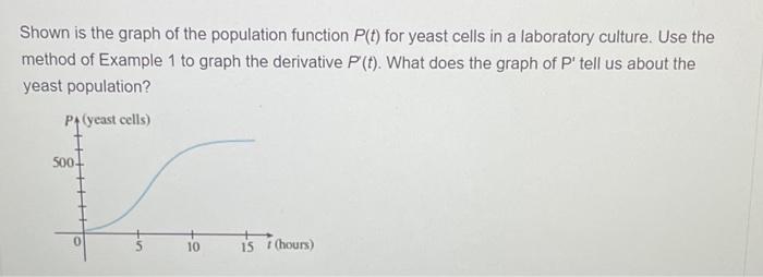 Solved Shown is the graph of the population function P(t) | Chegg.com