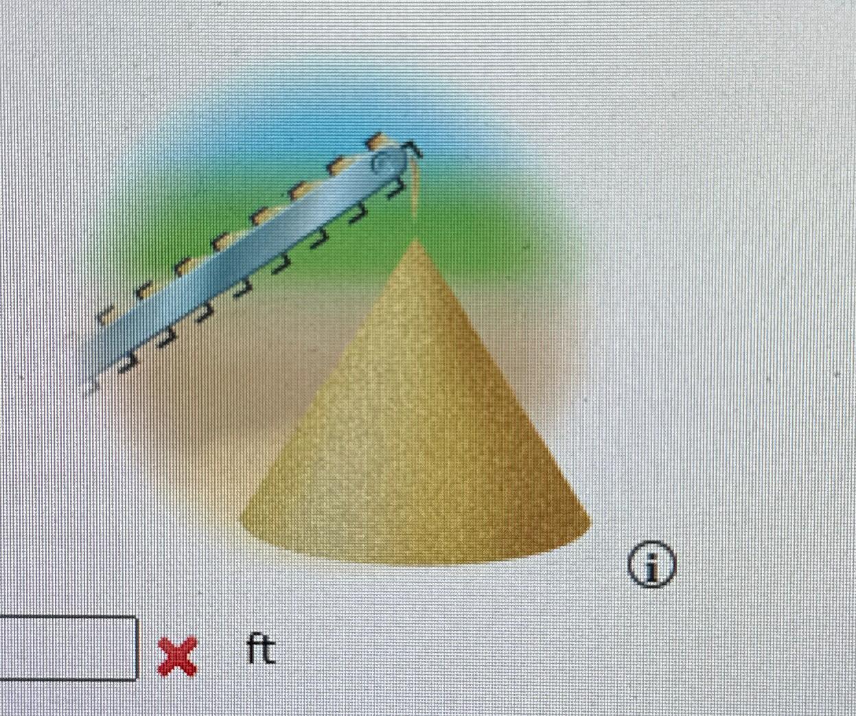 Solved Grain is falling from a chute onto the ground, | Chegg.com