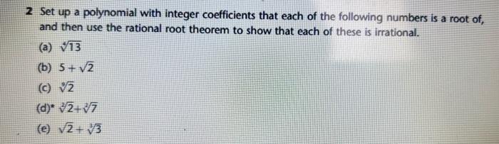 Solved Theorem 3.12 (Rational Root Theorem) If a polynomial | Chegg.com