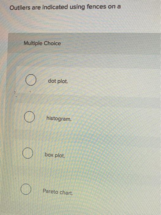Solved Outliers are indicated using fences on a Multiple | Chegg.com