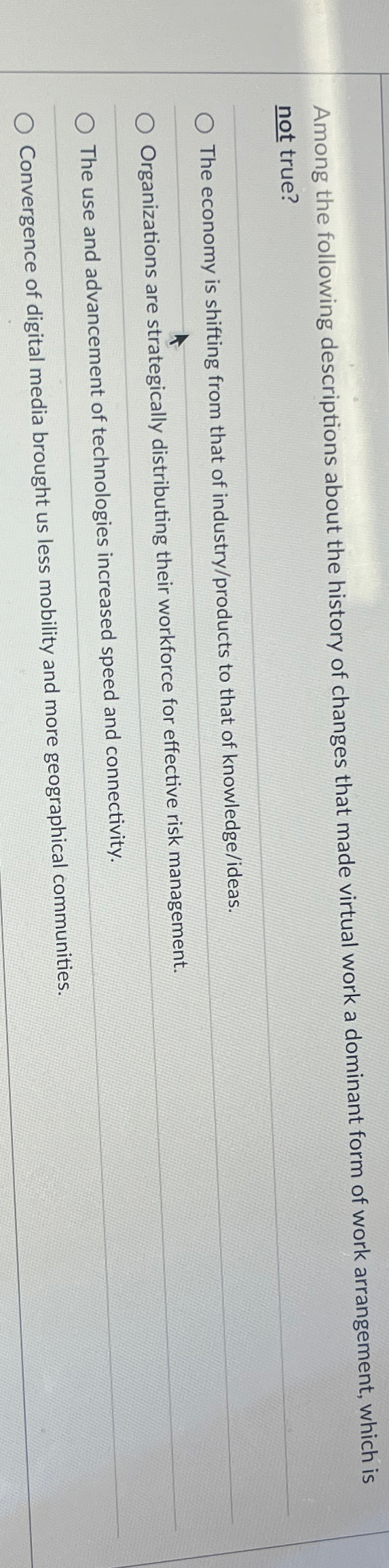 Solved Among the following descriptions about the history of | Chegg.com