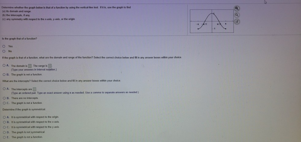 Solved Determine whether the graph below is that of a | Chegg.com
