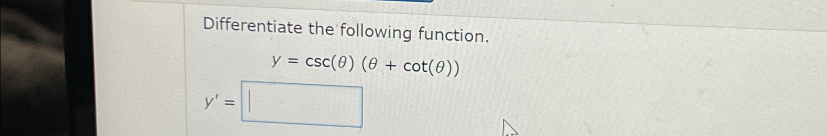 Solved Differentiate the following | Chegg.com