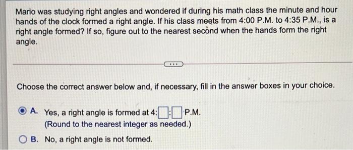 Solved Mario was studying right angles and wondered if | Chegg.com