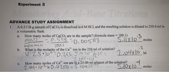 Solved 2. 25.00-ml aliquots of the solution from Problem 1 | Chegg.com