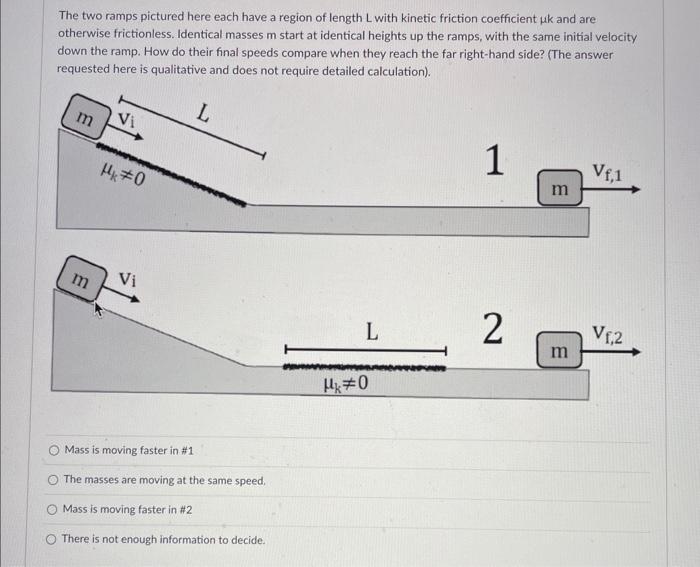 Solved The two ramps pictured here each have a region of | Chegg.com