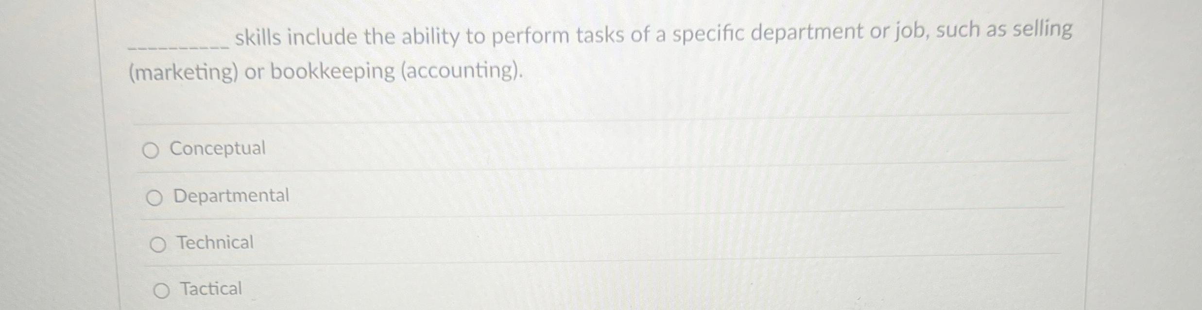 Solved skills include the ability to perform tasks of a | Chegg.com