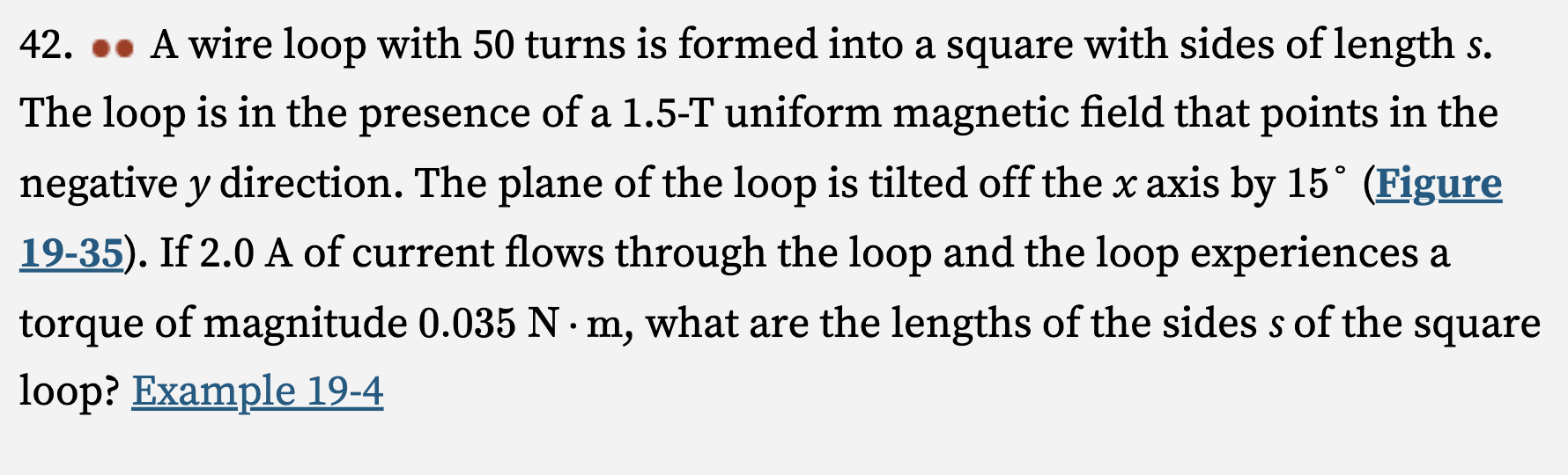 A wire loop with 50 ﻿turns is formed into a square | Chegg.com