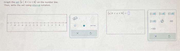 Solved Graph the set {x∣4 | Chegg.com
