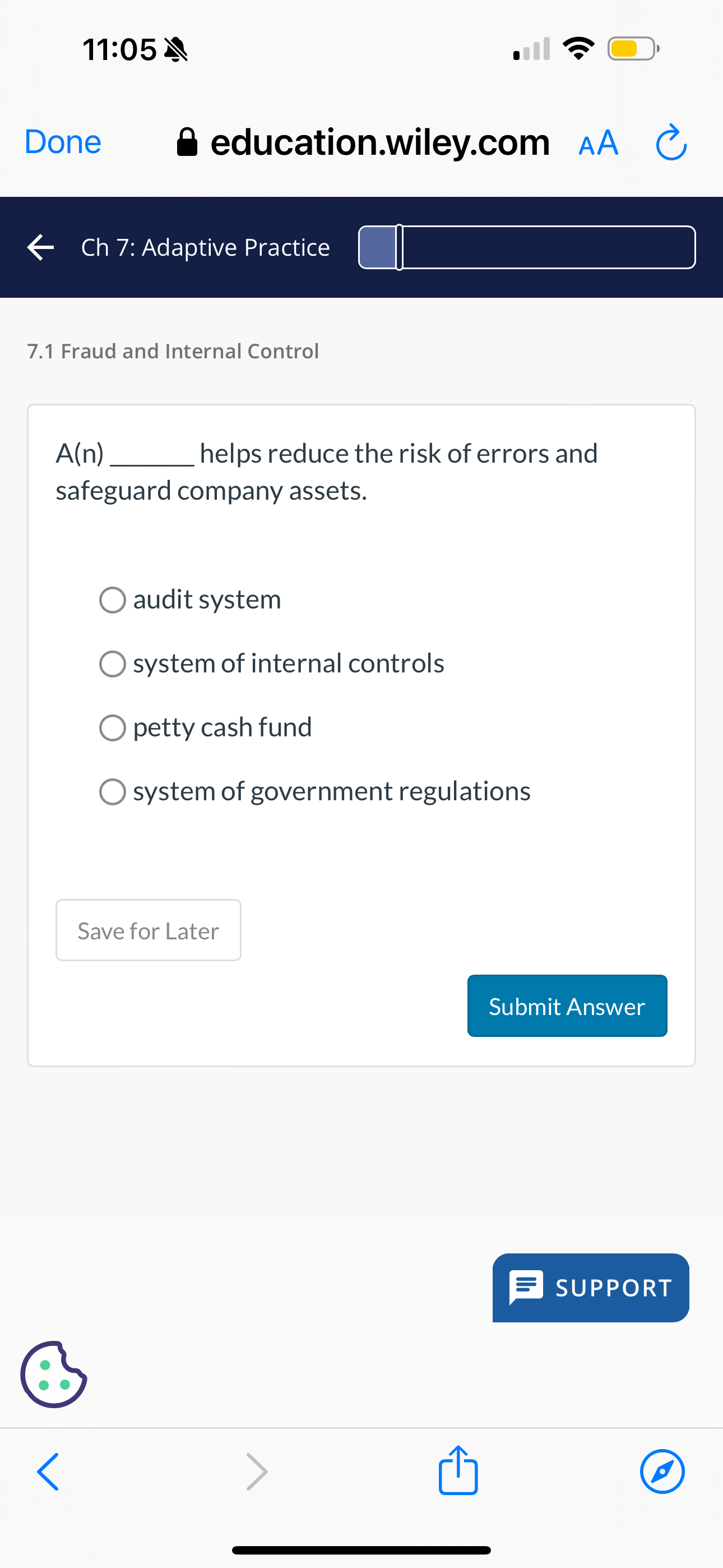 Solved A(n), ﻿helps reduce the risk of errors andsafeguard | Chegg.com