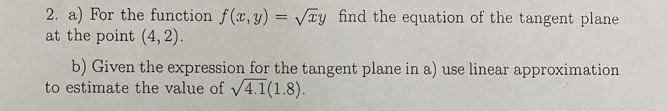 Solved a) ﻿For the function f(x,y)=x2y ﻿find the equation of | Chegg.com