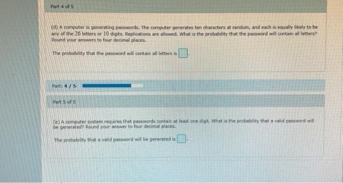 Solved A computer password consists of ten characters. | Chegg.com