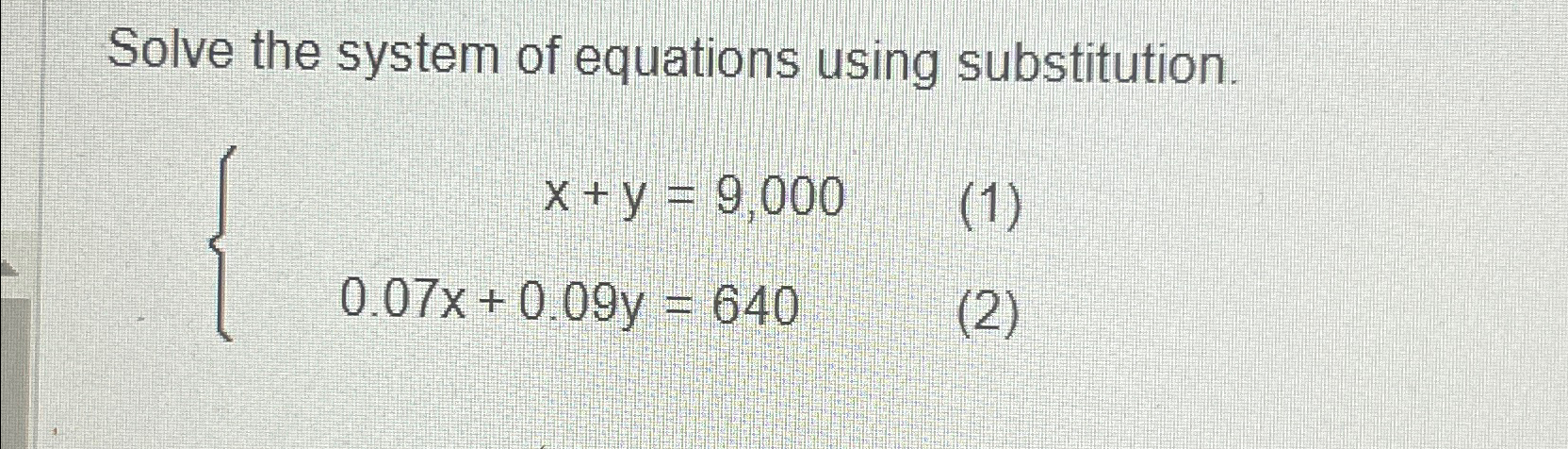 Solved Solve the system of equations using | Chegg.com