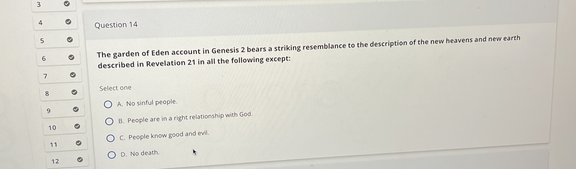 Solved 34Question 1456The garden of Eden account in Genesis | Chegg.com