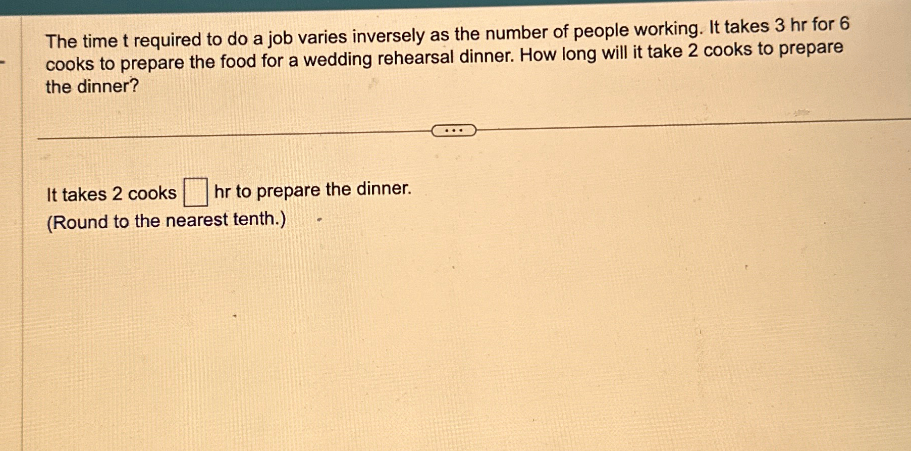 Solved The time t required to do a job varies inversely as | Chegg.com