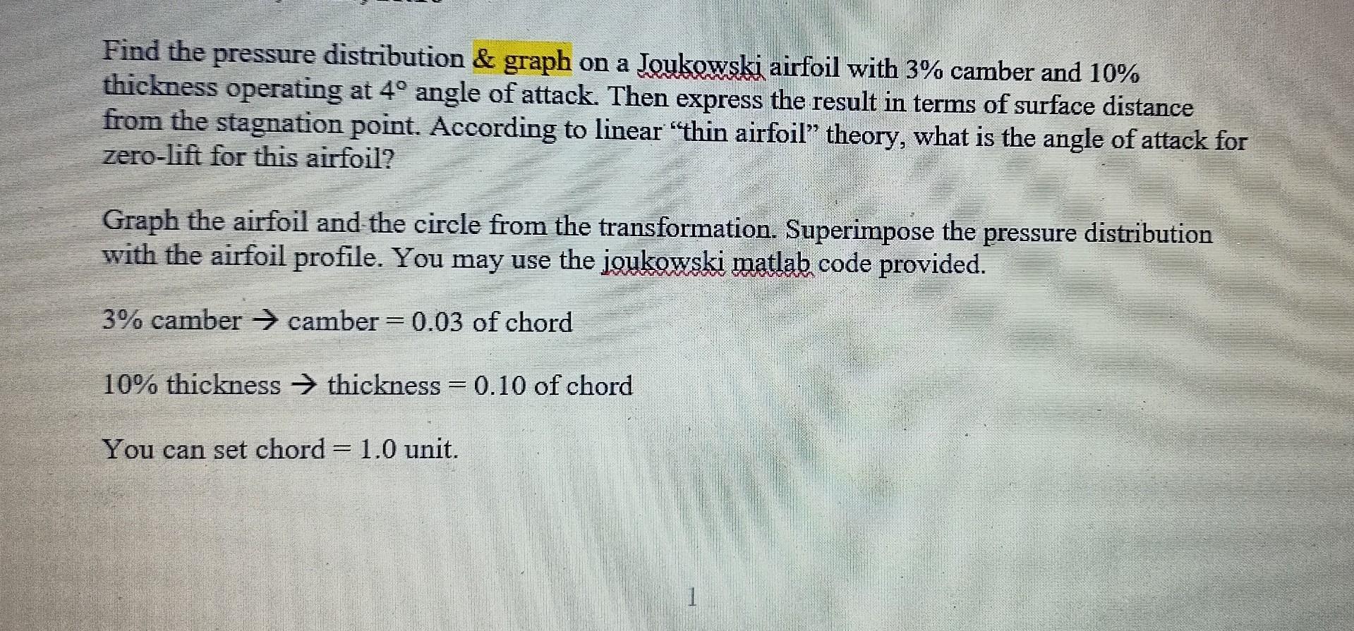 Find the pressure distribution \& graph on a | Chegg.com