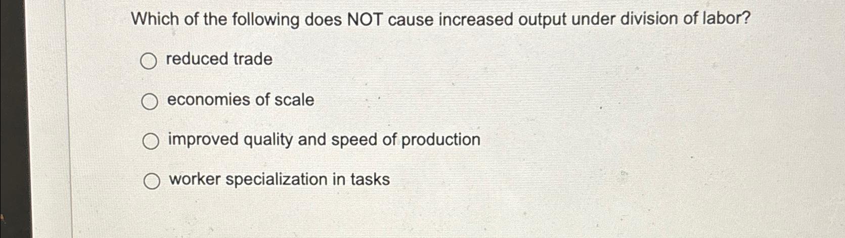 Solved Which of the following does NOT cause increased | Chegg.com